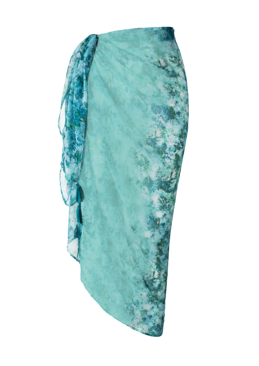 Santorini All Over Print Pareo Green & Blue – Seaspray Swimwear