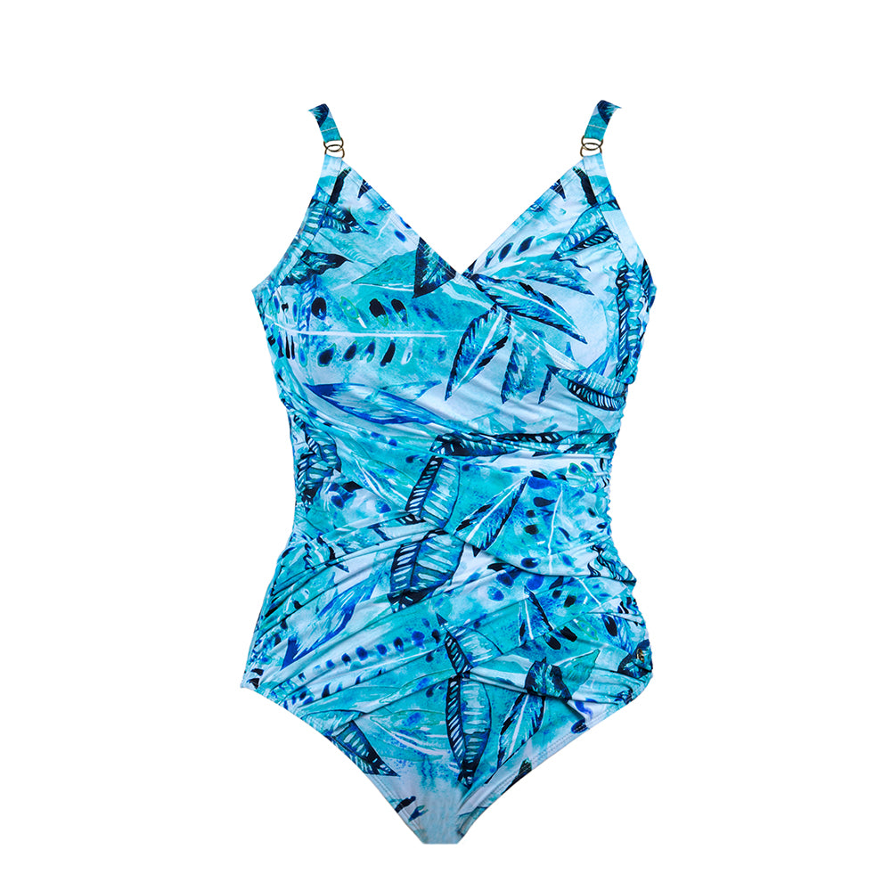 Montebello Leaf Double Draped Strap Swimsuit – Seaspray Swimwear